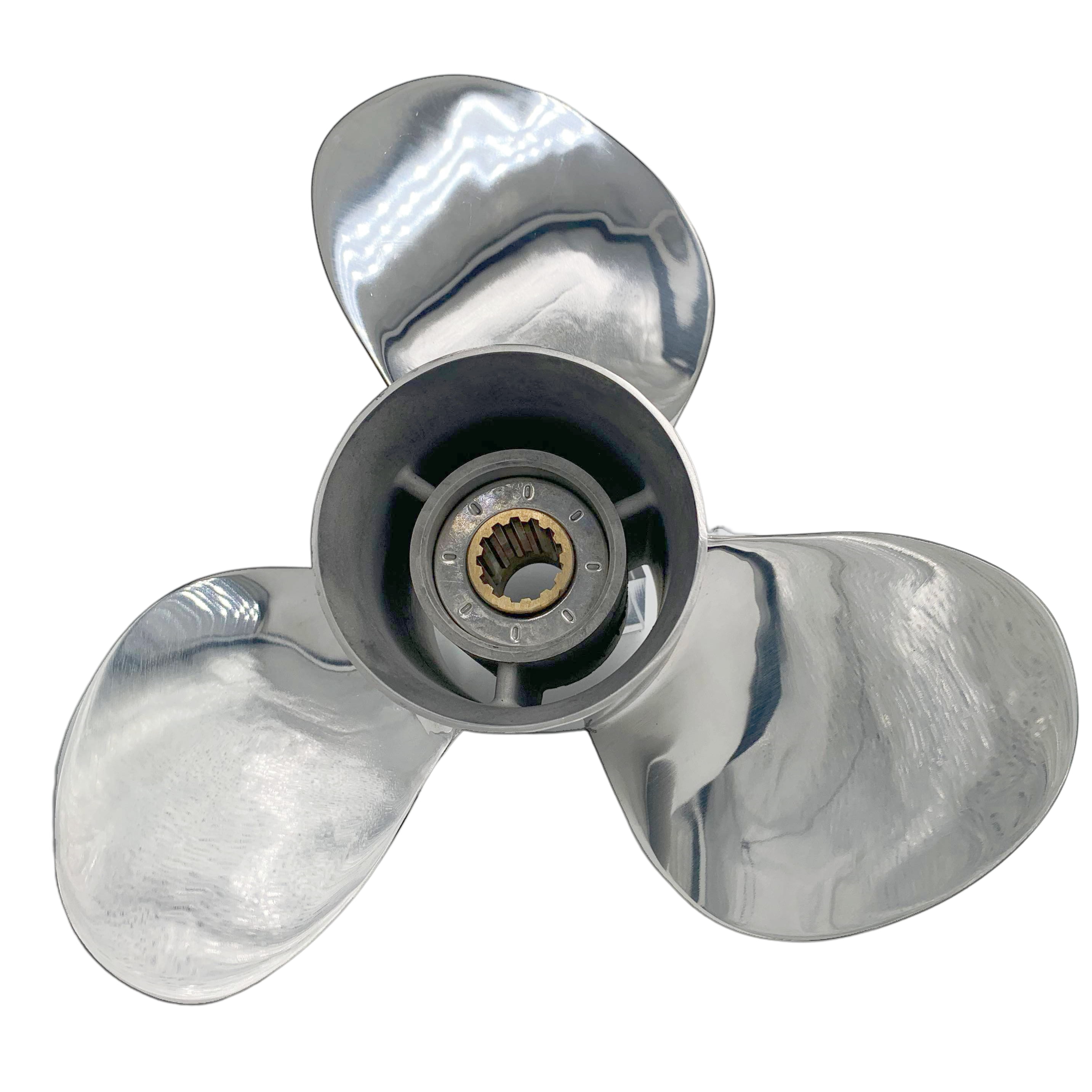 Propeller 10 3/8x14 for YAMAHA Outboard 3 Blades Stainless Steel Prop ...