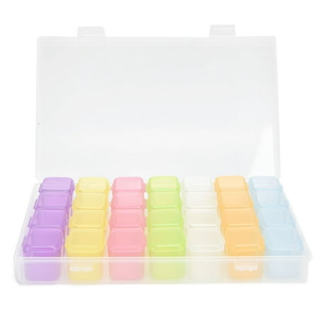 Mini Plastic Storage Box Slots,28 Slots Clear Plastic Slots Clear ...