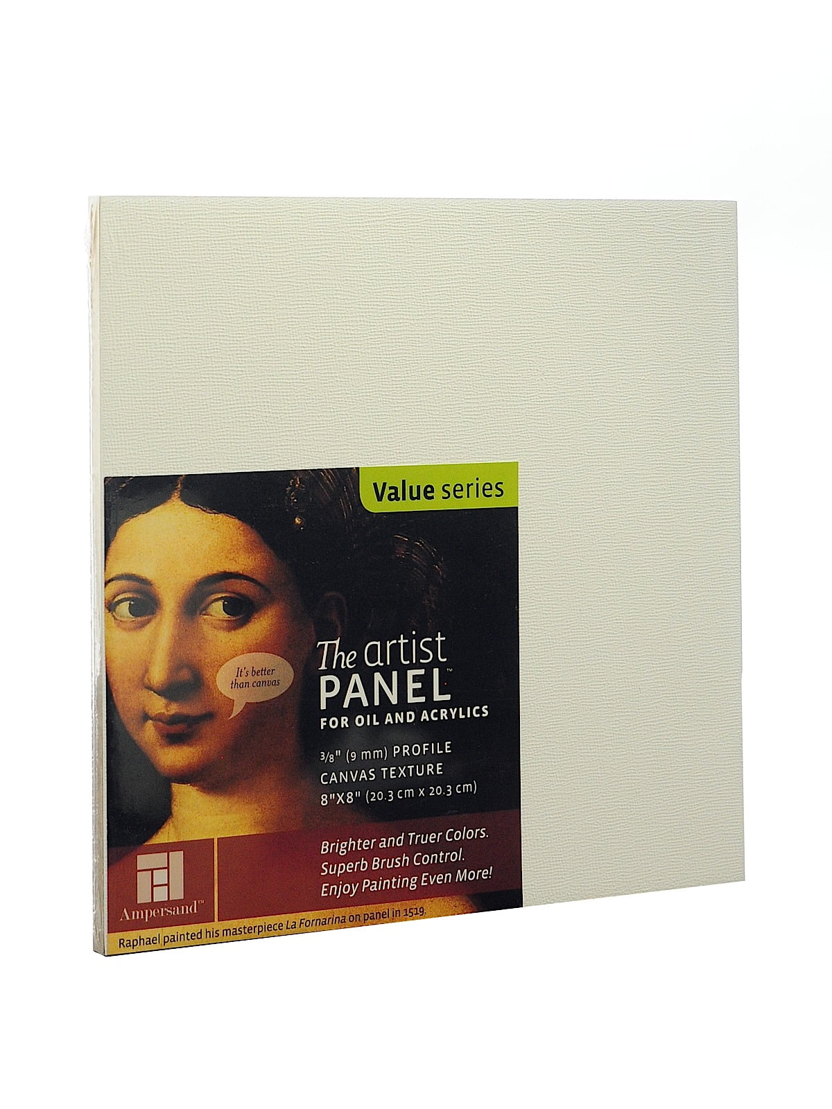 The Artist Panel Canvas Texture Flat Profile 8 in. x 8 in., 3/8 in ...