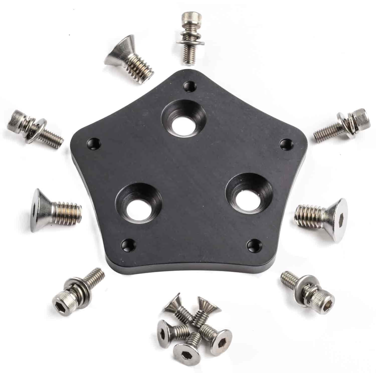 JEGS 60727 Steering Wheel Adapter 3 Bolt Hub to 5 Bolt Wheel Allows use ...