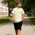 Amidoa Boys 2 Piece Outfits Summer Clothes Short Sleeve Soft Solid ...