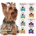Personalized Silicone Dog Tags Custom Engraved Name Double Sided Bone ...