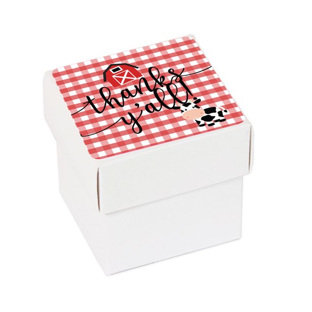 Red Farmhouse Barnyard Birthday, Favor Box DIY Party Favors Kit, Thank ...