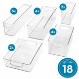 iDESIGN Linus Kitchen Bin Starter Kit 18-piece Set, Clear - Walmart.com