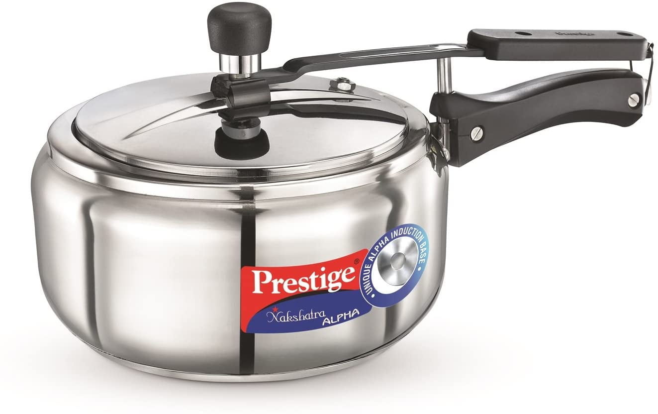 Prestige Nakshatra Alpha Stainless Steel Pressure Cooker, 3.5 Litres ...