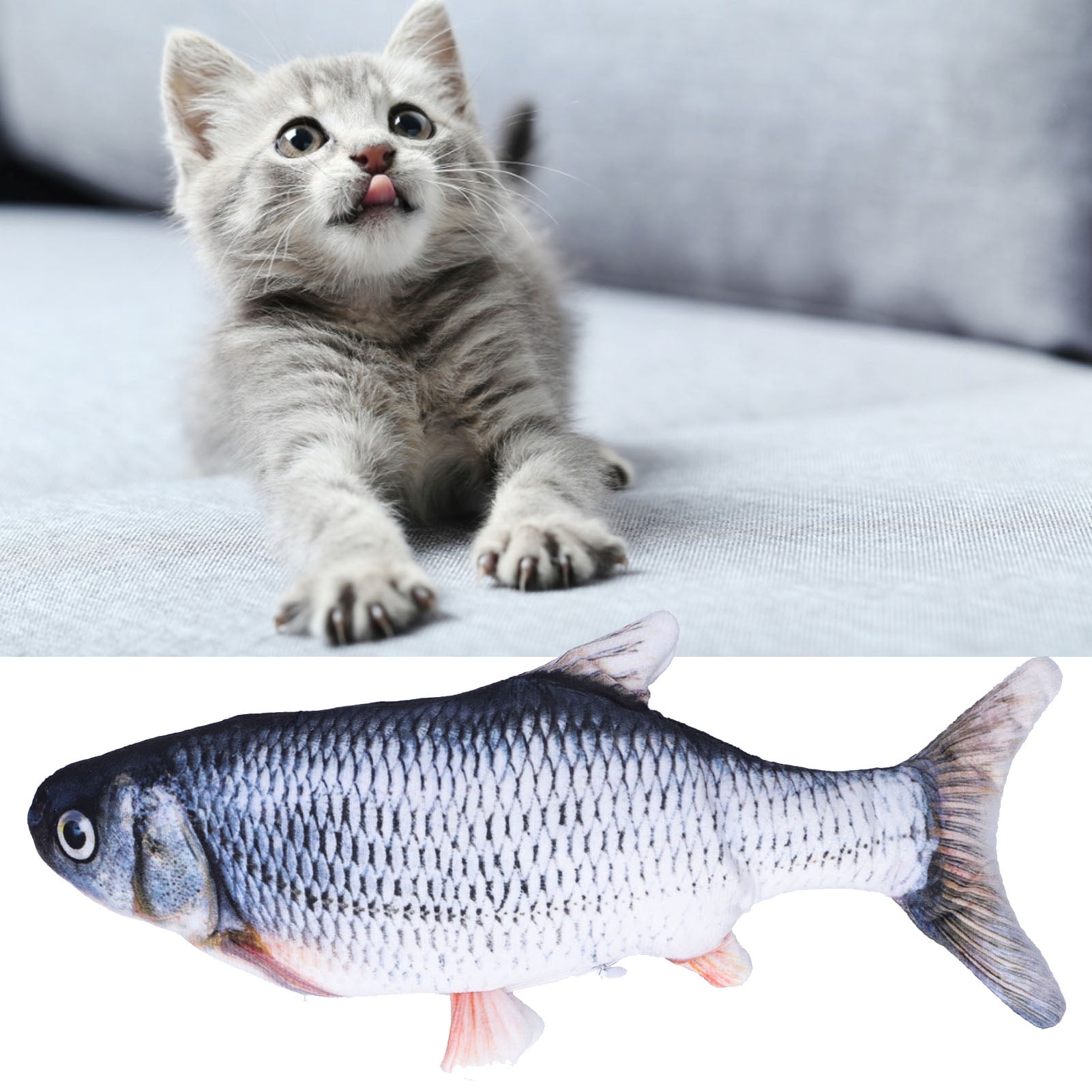 Click here for Amonsee Cat Electric Fish Toy  Flopping Fish Bite-... prices