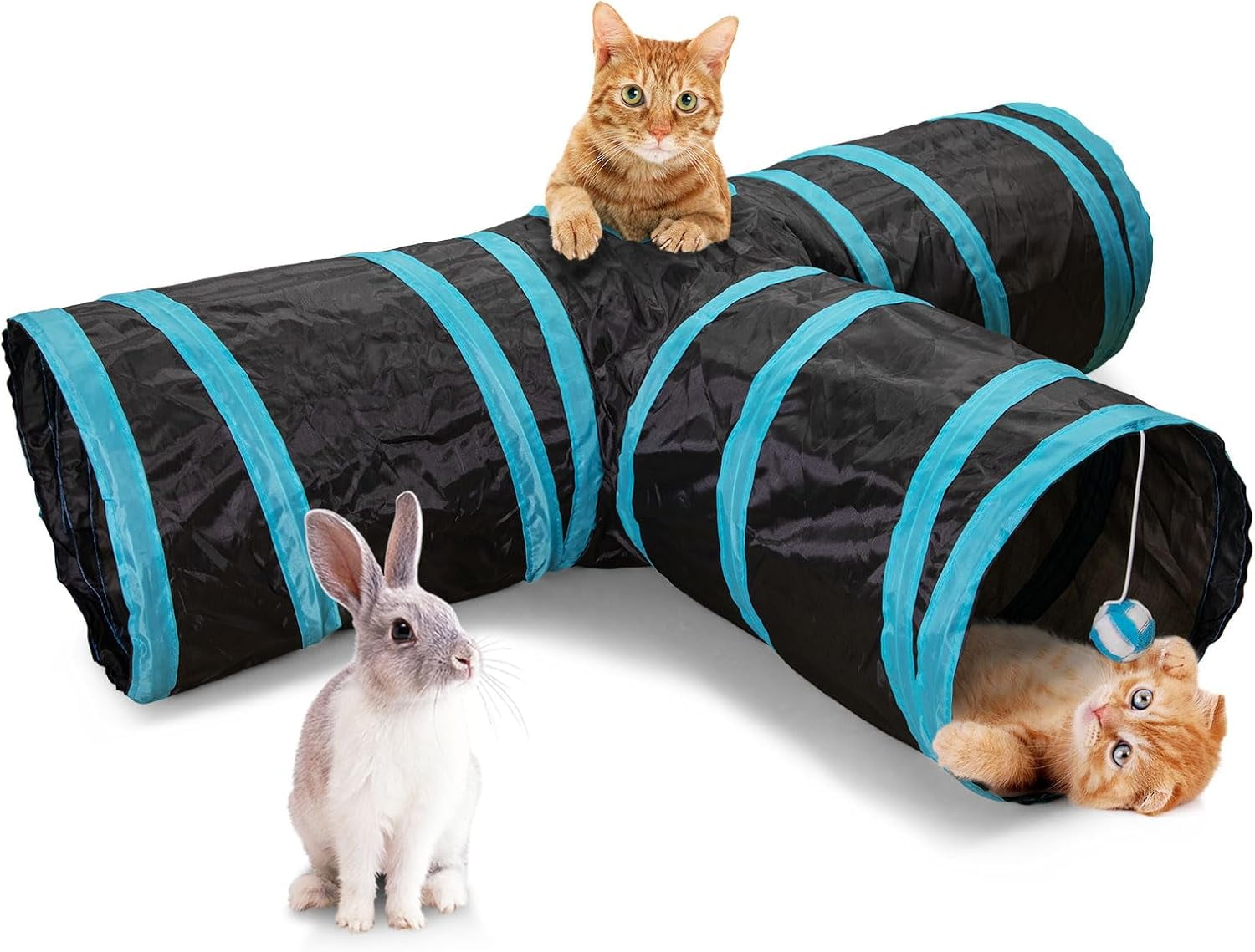 shiyou-Cat Tunnel 3 Way Cat Tunnels for Indoor Cats,Kitten Tunnel Bored ...