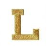 Alphabet Letter - R- Color Gold - 2" Block Style - Iron On Embroidered ...