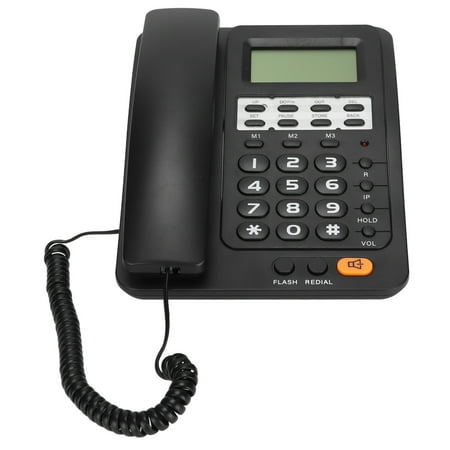 Office Telephone, LCD Display Calculator Function Clear Sound Multifunctional CID Telephone ...