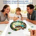 83 Piece Acrylic Puzzle Suncatcher Window Hanging, Stained Glass Style ...