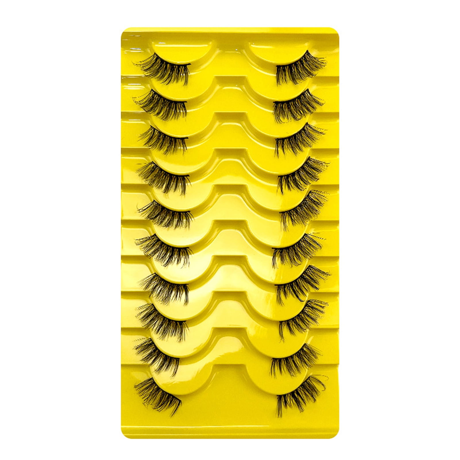 huanledash 10 Pairs False Eyelashes Dense Realistic Soft Curly Eyelash ...