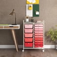 15-Drawer Rolling Utility Storage Cart, Multi-Use Organizer with Wheels ...