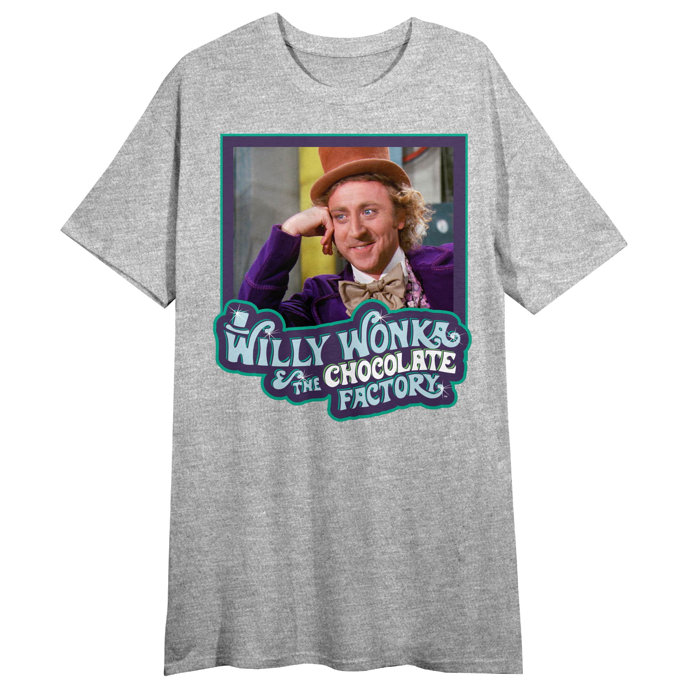 Willy Wonka & the Chocolate Factory Willy and Title Logo Women's Gray ...