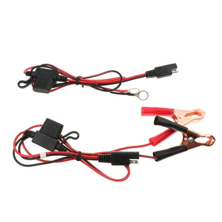 2 Pieces Alligator Clips/ Terminal with 10A Fuse to SAE 2-Pin Quick ...