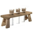 Excello Global Products Unique Rustic Flower Holder with 3 Glass Vases ...
