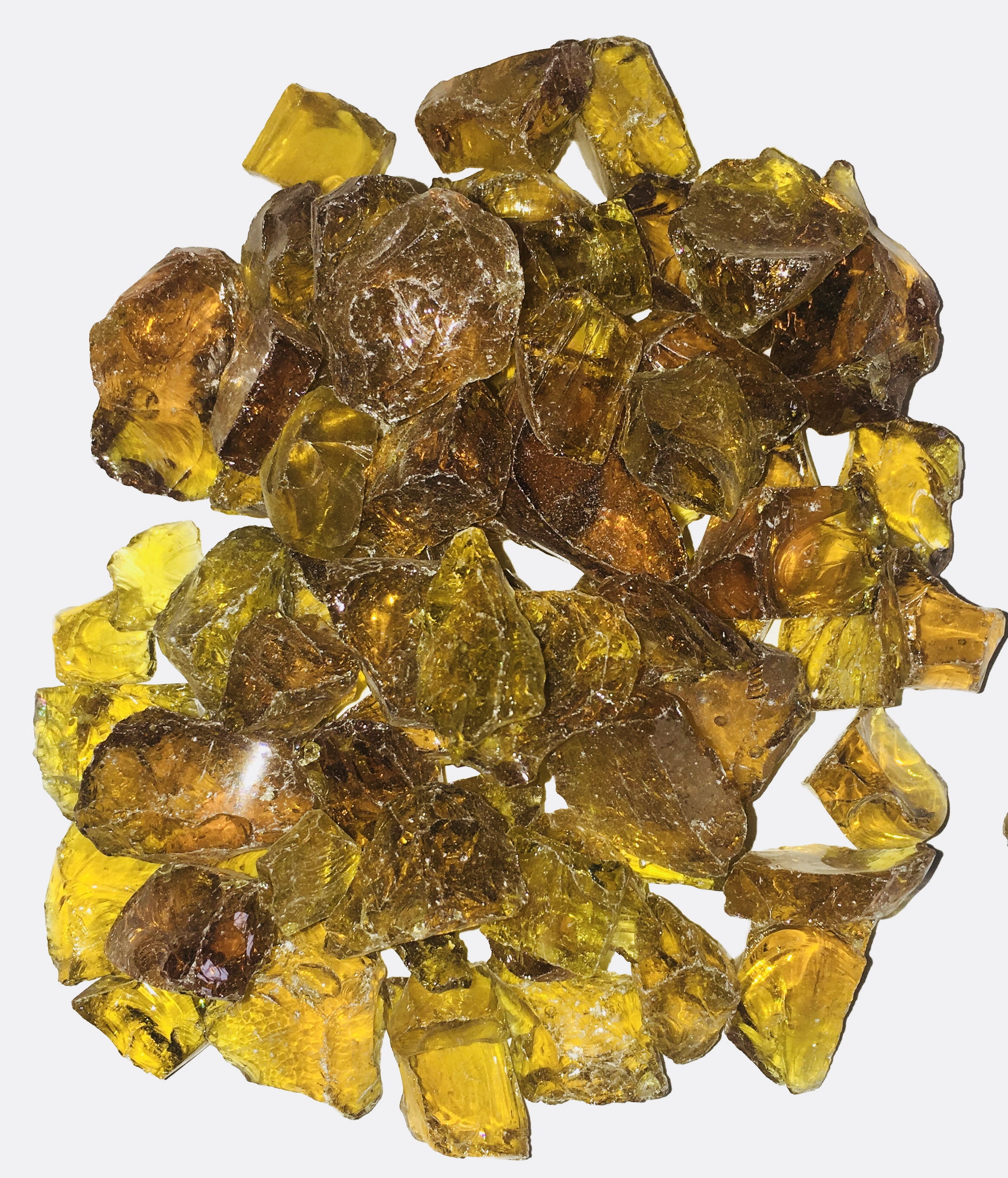 Crystal Amber Fire Glass Rocks, 1/2"-1", 10 lbs - Walmart.com