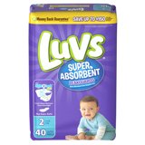 Luvs Super Absorbent Leakguards Newborn Diapers Size 2 40 count ...