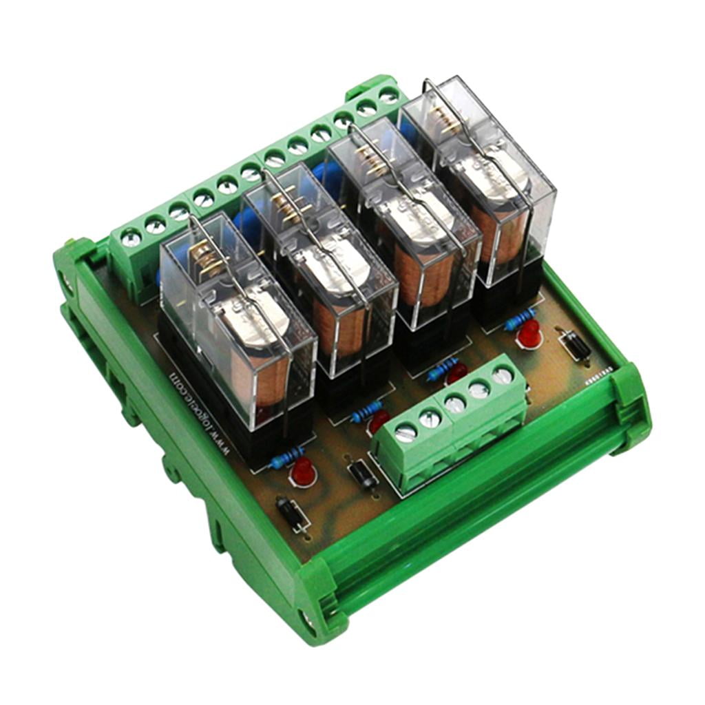 Módulo 4 Paneles Tarjeta Controlador Optoacoplador Terminales Kits de Instalación Eléctrica Cola ...