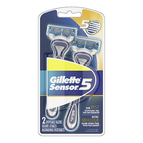 Gillette Sensor5 Mens Disposable Razors, 2 Ea - Walmart.com