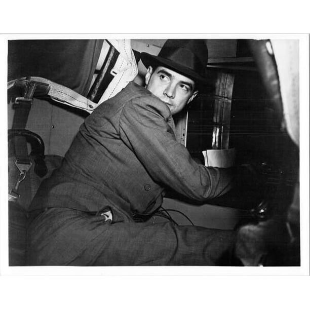 Howard Hughes American tycoon and aviator in suit onboard aircraft 8x10 ...
