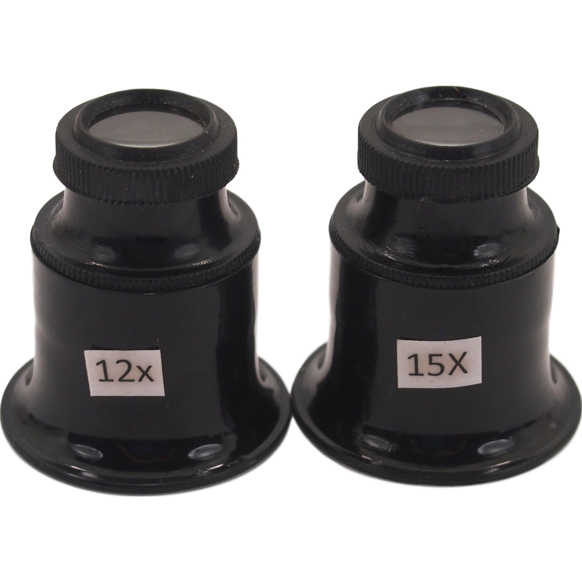 12X 15X Double Lens Eye Loupe Jewelers Watchmakers New - Walmart.com