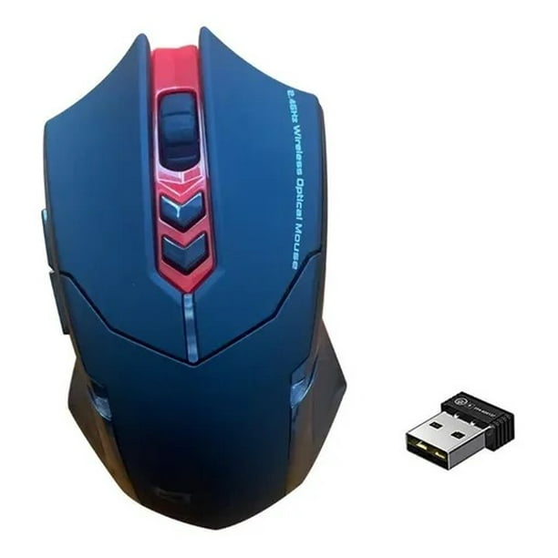 Mouse Gamer Ratón Inalámbrico Wireless De Juego Negro Optico Recargable ...