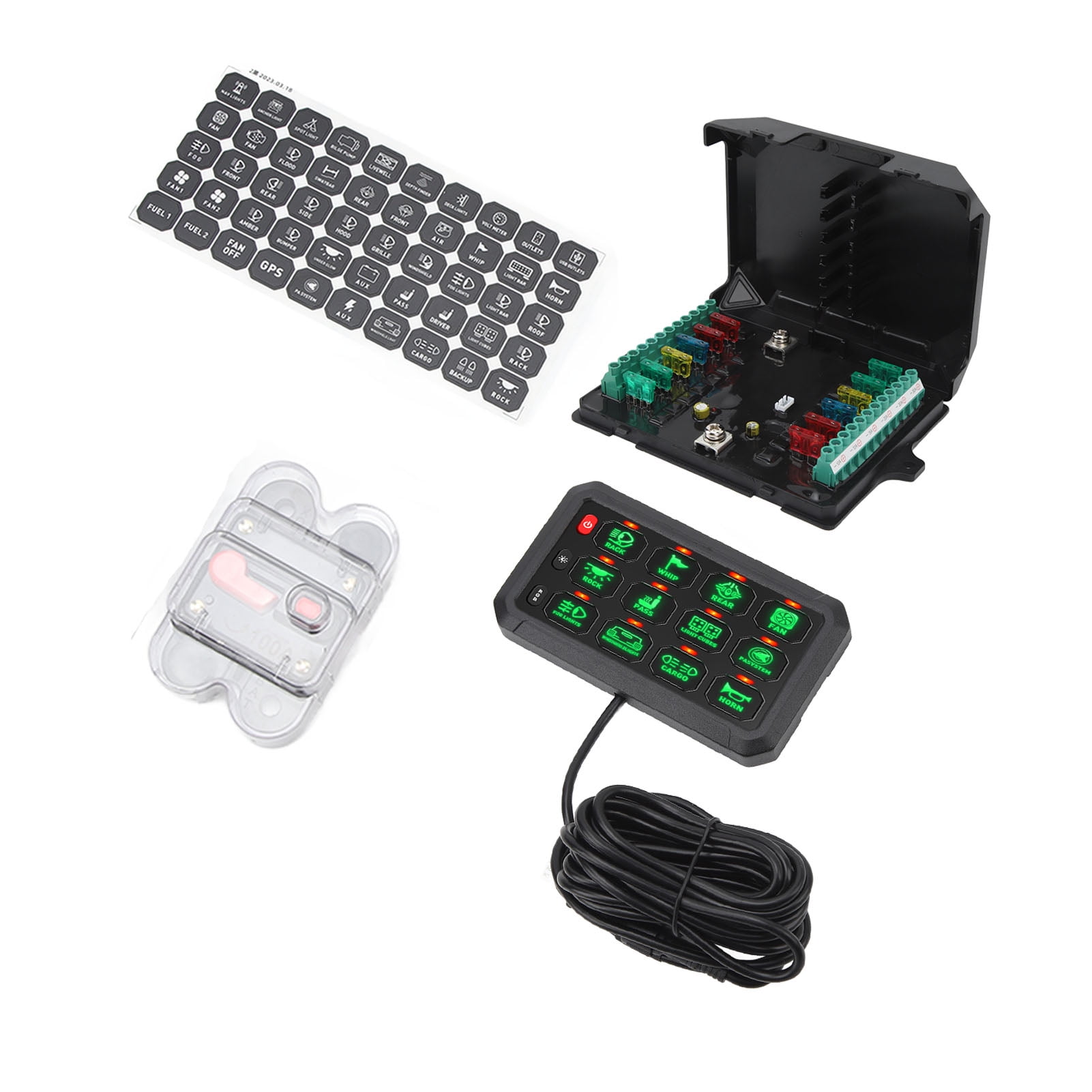 Sistema de relé de control de circuito, Panel de interruptores de 12 ...