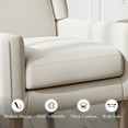 AFO Modern Accent Chair Set of 2, High Back Upholstered Fabric Armchair ...