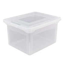 "Office Depot® Letter/Legal Size File Tote, Clear, 18""L x 14 1/4""W x ...