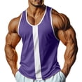 BVOFAR Bodybuilding Workout Tank Tops for Men Color Block Sleeveless ...