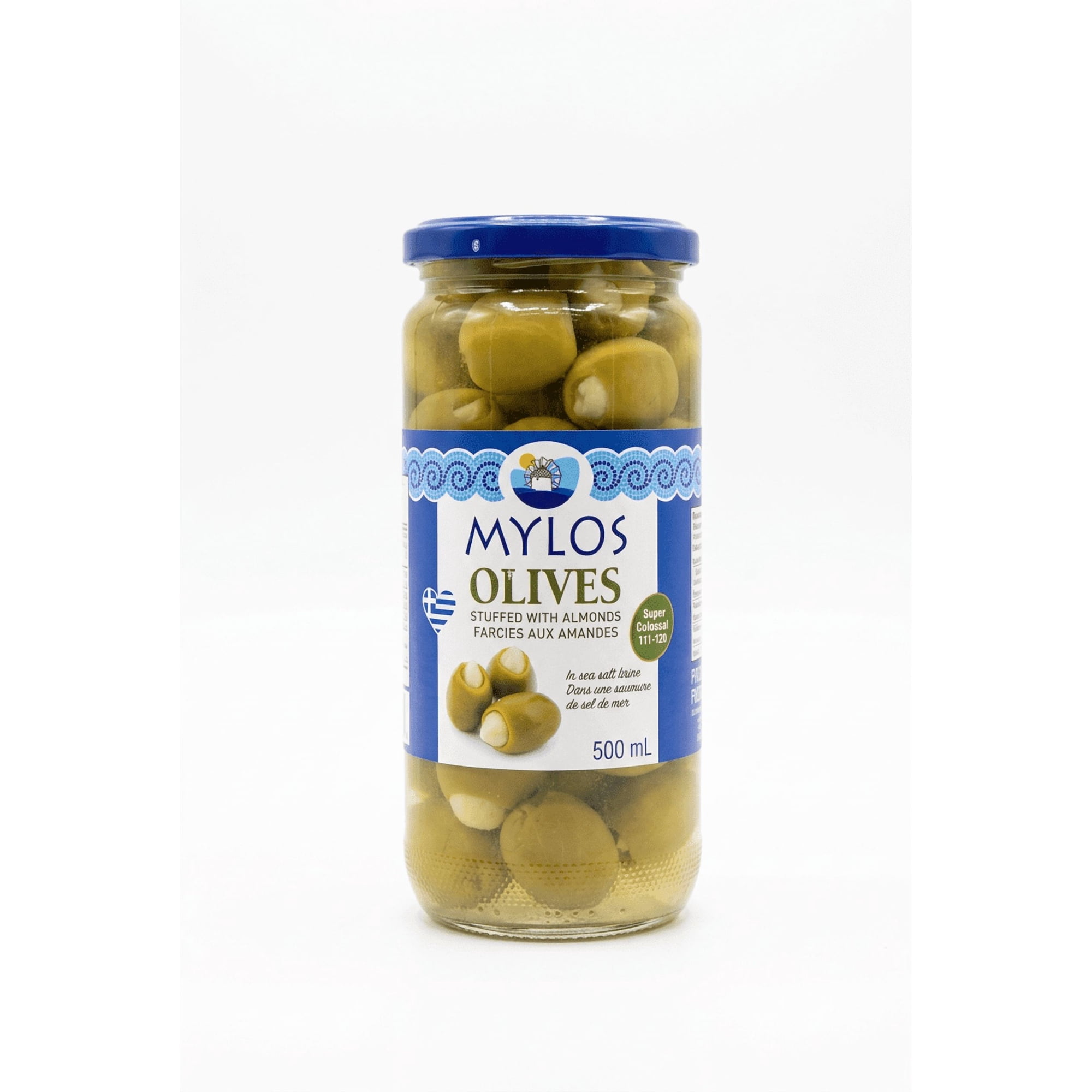 Click here for Mylos Green Olives With Almond 500 Ml prices
