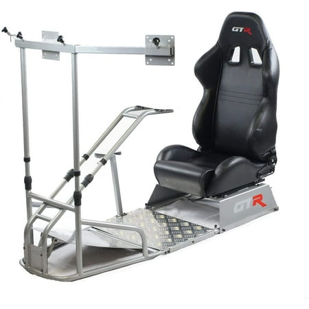 GTR Simulator Racing Gaming Frame w/Simulation Gaming Chair, Midnight ...