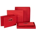 HOUSEHOLD ESSENTIALS Collapsible Linen Storage Boxes, 2pk, Carnation ...