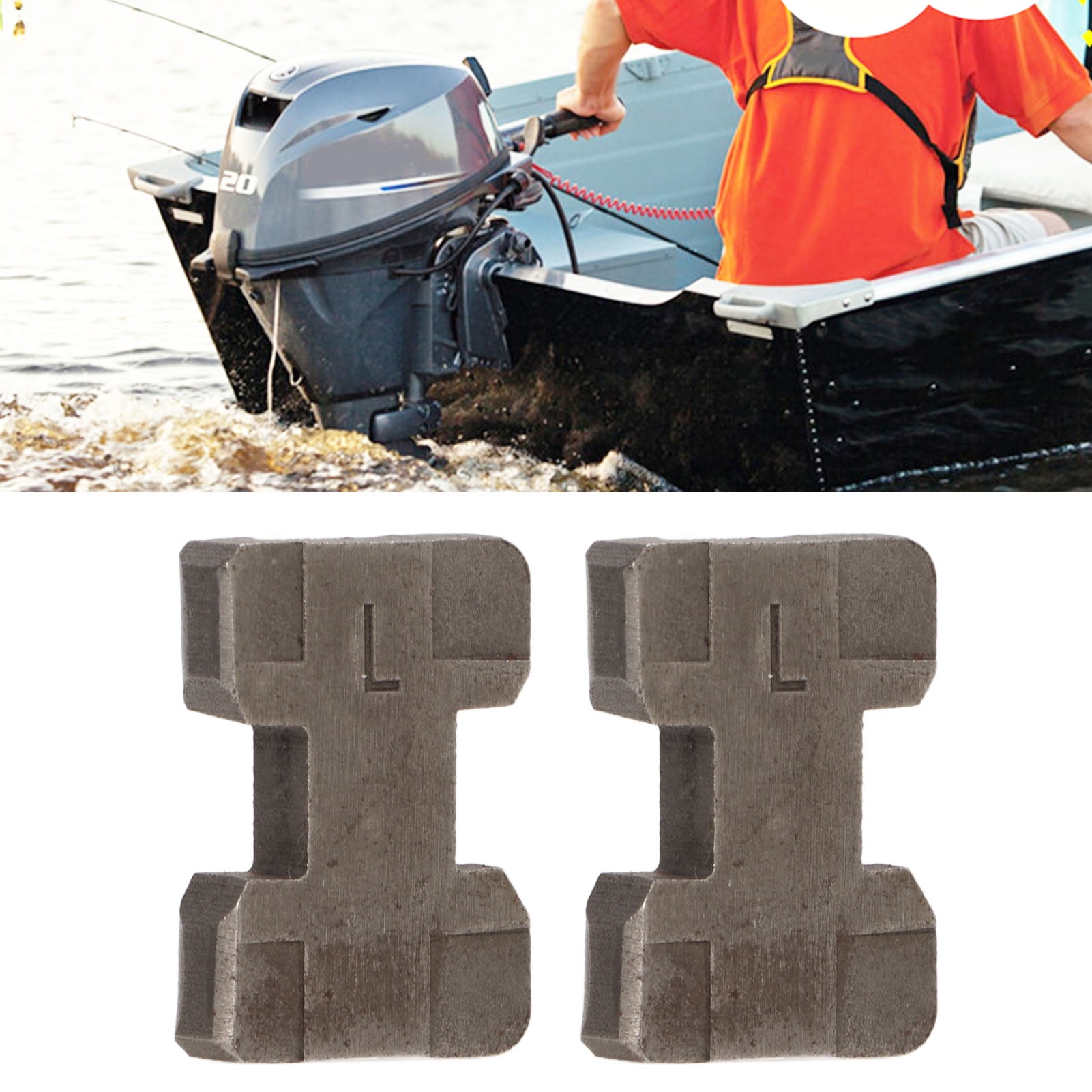 FAGINEY Outboard Engine Block,67D‑45631‑01 ,2PCS Boat Motor 67D‑45631 ...