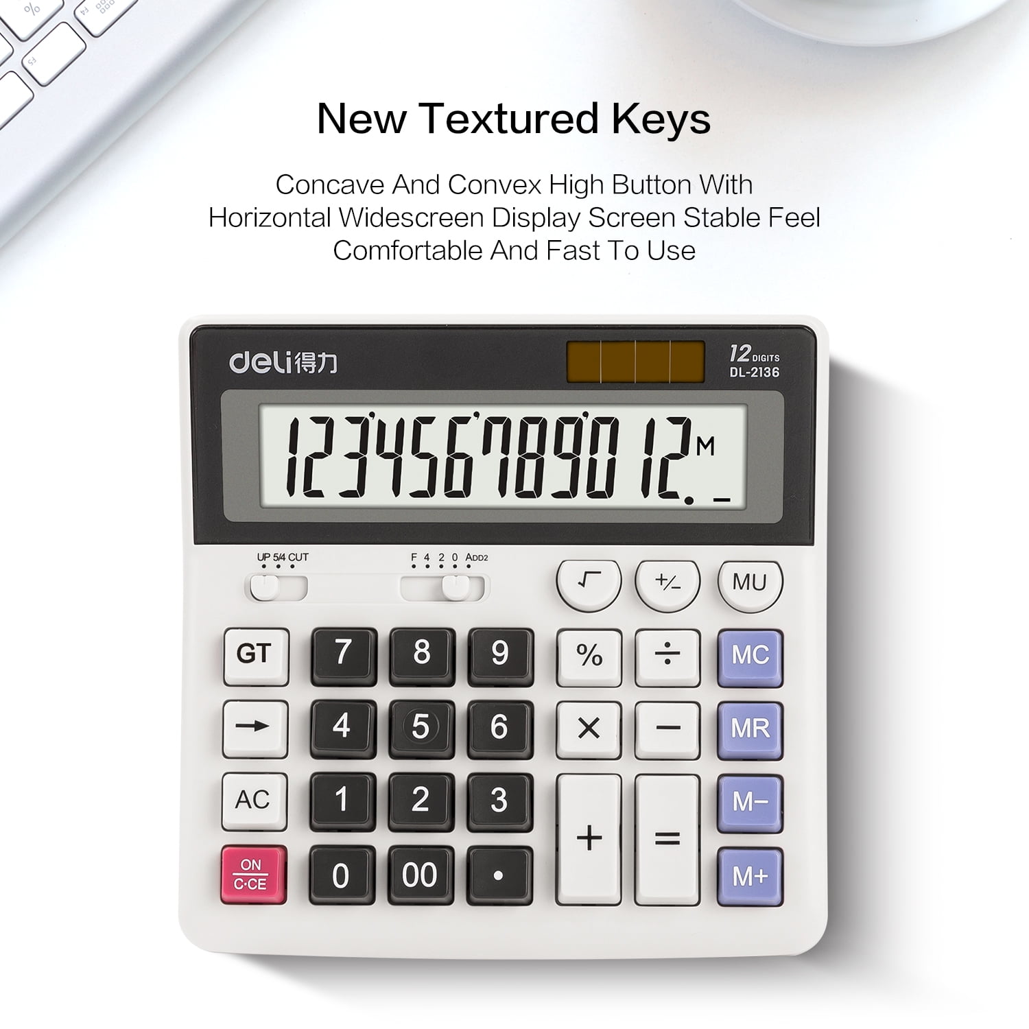 Deli Desktop Calculator, 12-Digit, Dual Power, Large Display, White in Nepal at NPR 3495, Rating ...