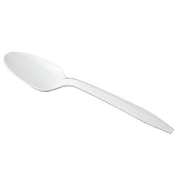 CPC MEDT 5.5 in. Disposable Medium Weight Plastic White Teaspoons, Case ...
