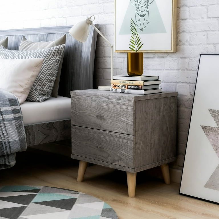 Distressed grey nightstand store
