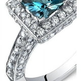1 ct Princess Cut London Blue Topaz Ring in Sterling Silver - Walmart.com