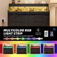 DWVO 6 Drawer Dresser with LED Light & Open Storage, Bedroom Organizer ...