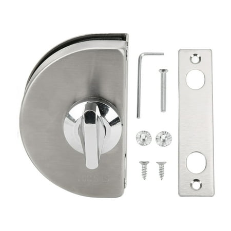 Herwey 10‑12mm Frameless Single Glass Door Lock Stainless Steel No ...