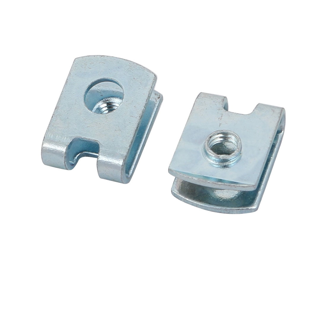 M4 15mmx11mm Iron White Zinc Plated Extruded U Nut Clip 25pcs | Walmart ...
