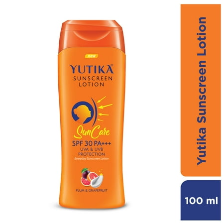 Yutika Sunscreen Lotion Sun Care SPF 30 PA+++ UVA & UVB Protection |For Sensitive, Dry Skin ...