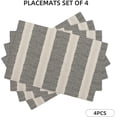 Black Polka Dot Placemats Set of 4, Boho Striped Decorative Table Mat ...