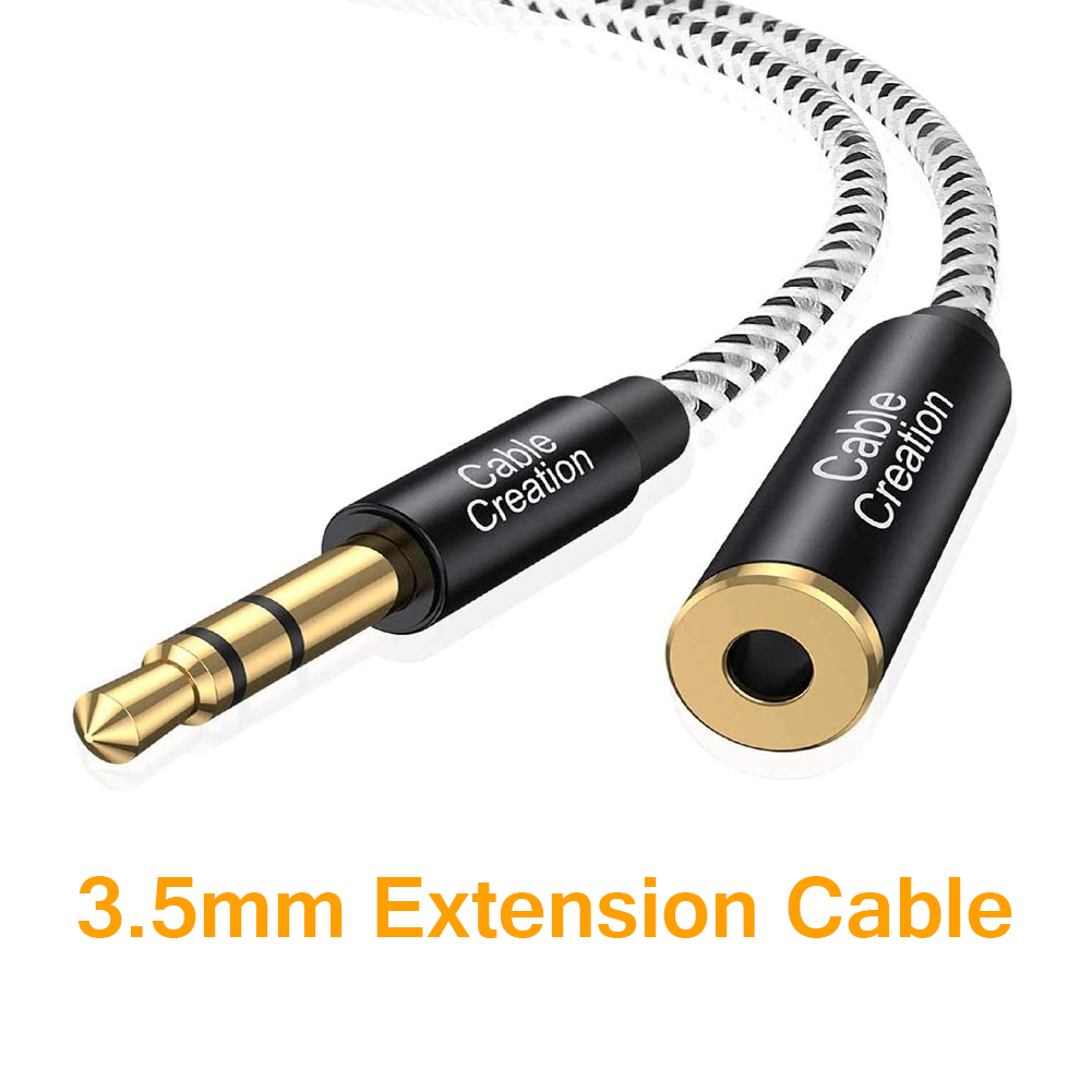 eDragon 2 Pack, 50 Feet Premium 3.5mm Male to 3.5mm Female Stereo Audio ...