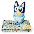 Bluey Fun Silk Touch Throw Blanket with Plush Hugger, Soft and Snuggly ...