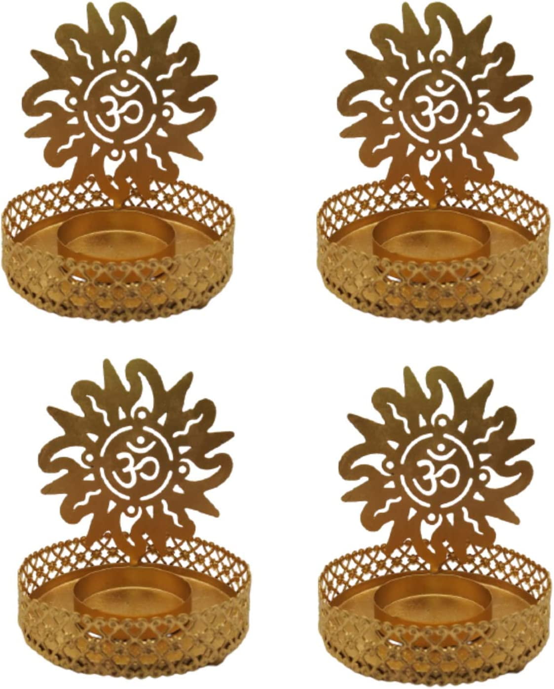 India Meets India Brass Tealight Candle Holder, Tea Light Holder with ...