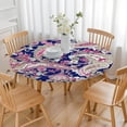 Classic Vintage Round Fitted Tablecloth - Ethnic Paisley Pattern ...