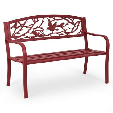 Innova Chippendale 4 ft. Cast Aluminum Park Bench - White - Walmart.com