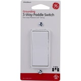 GE UltraPro Three-Way Grounding Paddle Switch, White, 15 Amps - 18233 ...
