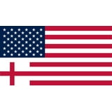 3.8in x 7in Cross American Flag Sticker Patriotic Car Bumper Window ...